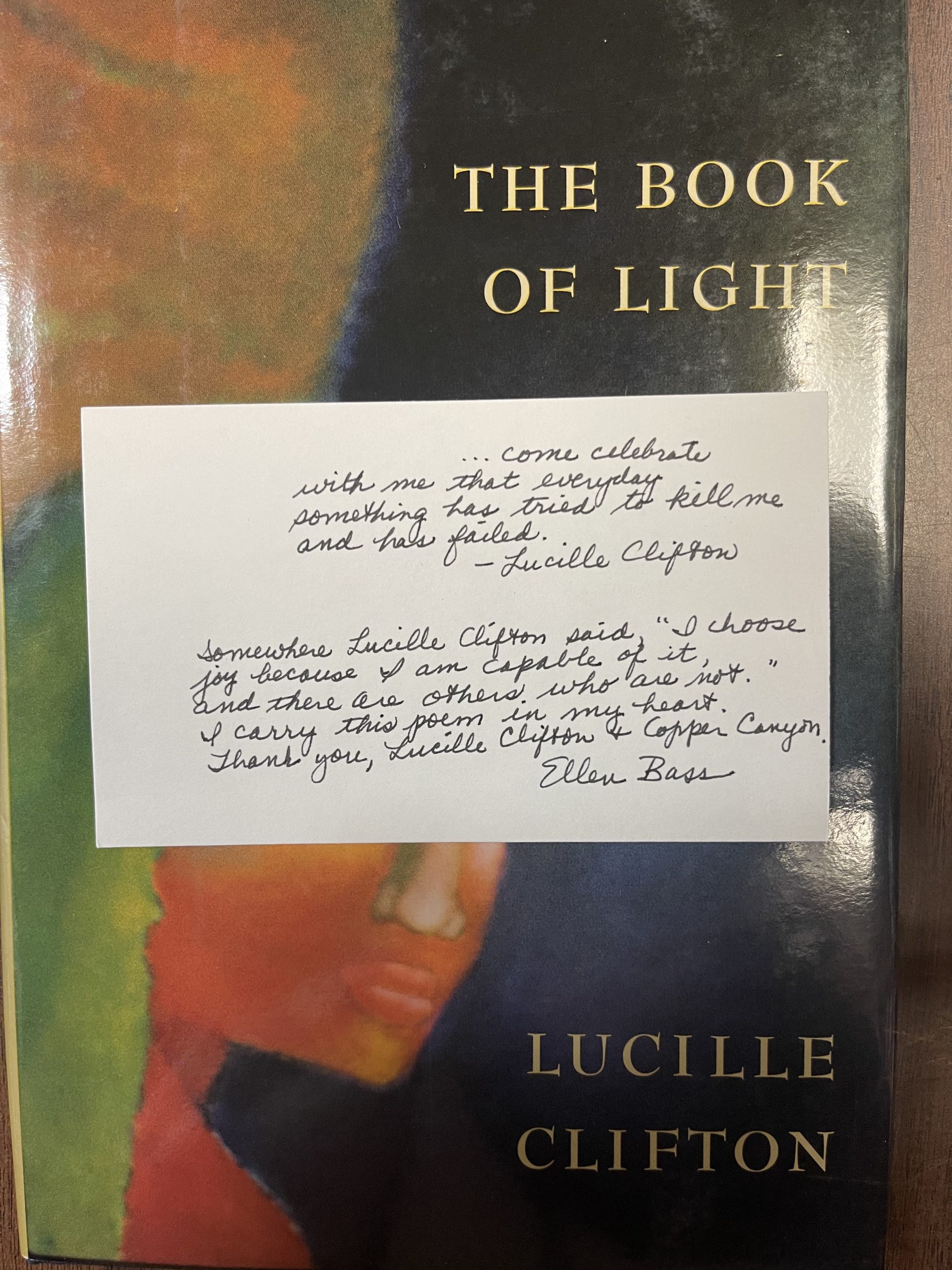 "Night Vision" from The Book of Light by Lucille Clifton - Copper ...